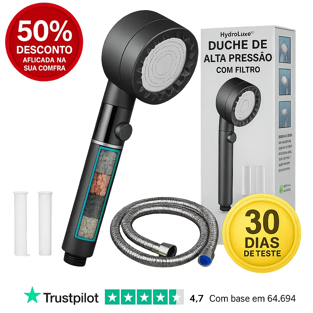 HYDROLUXE™ - Elimina o cloro e o calcário do teu duche. E aumenta a pr ...